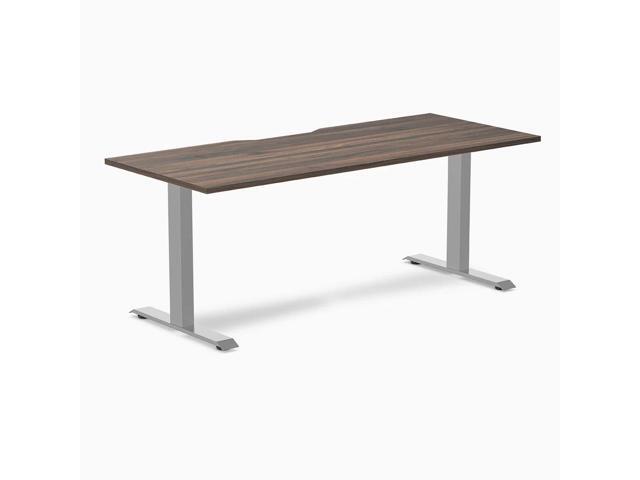 Click here for Desky Zero Scalloped Laminate Office Desk - Jarrah... prices