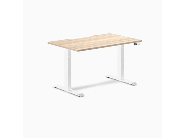 Click here for Desky Dual Scalloped Laminate Sit Stand Desk - Cla... prices
