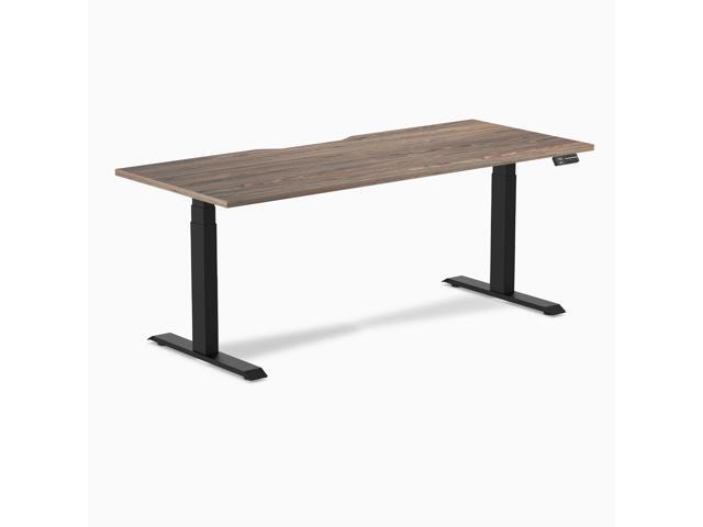 Click here for Desky Dual Scalloped Laminate Sit Stand Desk - Nat... prices
