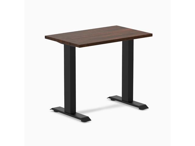 Click here for Desky Zero Mini Rubberwood Office Desk - Dark Waln... prices