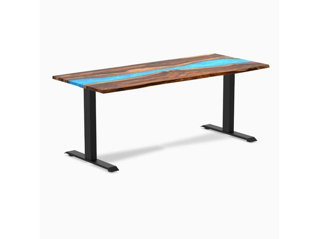 Click here for Desky Resin Hardwood Office Desk - Pheasantwood Bl... prices