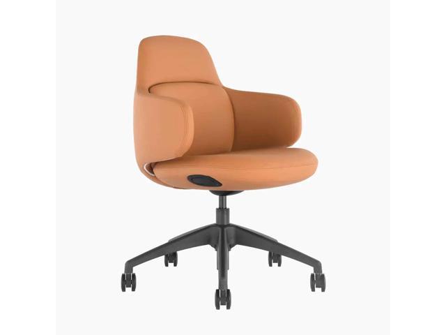 Click here for Desky Arco Office Chair - Tan Microfiber Leather prices