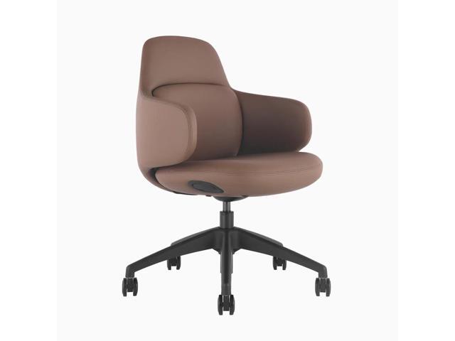 Click here for Desky Arco Office Chair - Dark Brown Microfiber Le... prices
