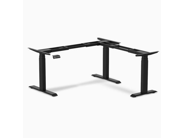 Click here for Desky Sit Stand L-Shape Desk Frame - Matte Black prices