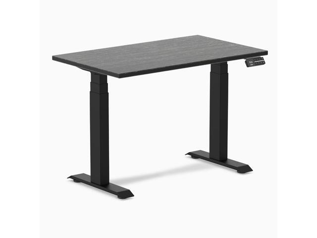Click here for Desky Dual Mini Bamboo Sit Stand Desk - Dark Bambo... prices