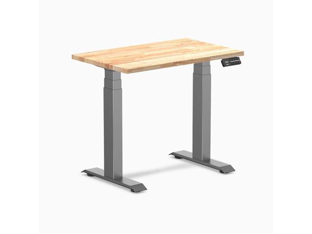 Click here for Desky Dual Mini Rubberwood Sit Stand Desk - Natura... prices