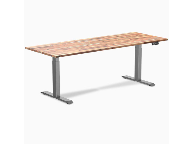 Click here for Desky Dual Softwood Sit Stand Desk - Acacia / 80 x... prices