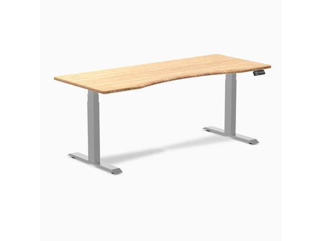 Click here for Desky Dual Ergo Edge Sit Stand Desk - Bamboo / 70.... prices