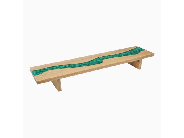 Click here for Desky Minimal Monitor Stand - White Ash Emerald Ri... prices