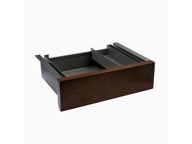 Click here for Desky Minimal Under Desk Drawer - Dark Walnut Rubb... prices