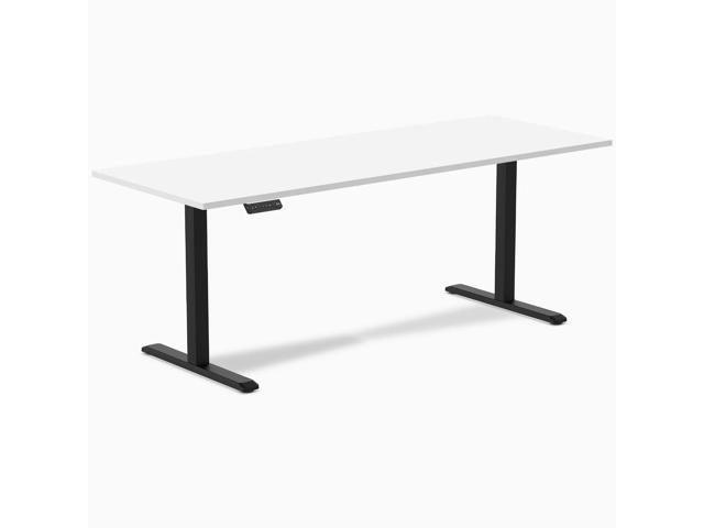 Click here for Desky Single Sit Stand Gaming Desk - White / 78.7... prices