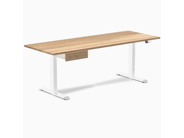 Click here for Desky Dual Hardwood Standing Desk With Drawer - Wh... prices