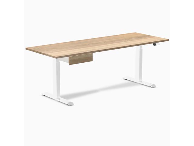 Click here for Desky Dual Hardwood Standing Desk With Drawer - Wh... prices