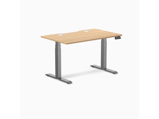 Click here for Desky Dual Scalloped Laminate Sit Stand Desk - Sub... prices