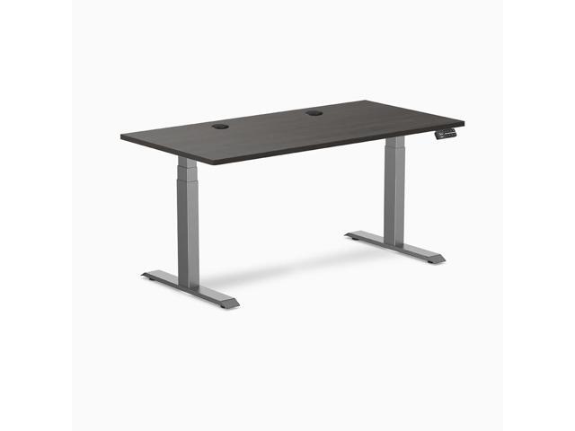 Click here for Desky Dual Laminate Sit Stand Desk - Burnished Woo... prices