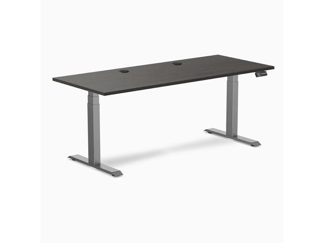 Click here for Desky Dual Laminate Sit Stand Desk - Burnished Woo... prices