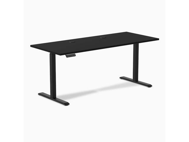Click here for Desky Single Sit Stand Gaming Desk - Black / 70.9... prices