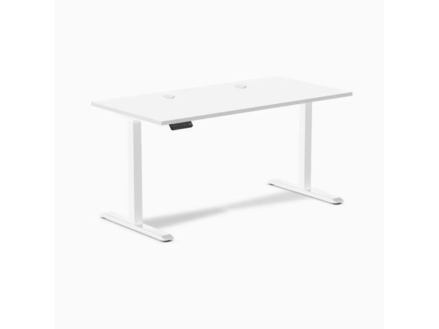 Click here for Desky Single Sit Stand Gaming Desk - White / 59.1... prices