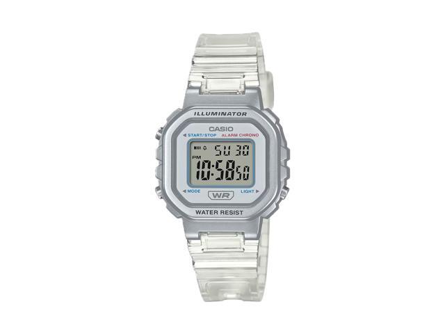 Click here for Casio Womens Transparent White Digital Watch - LA-... prices