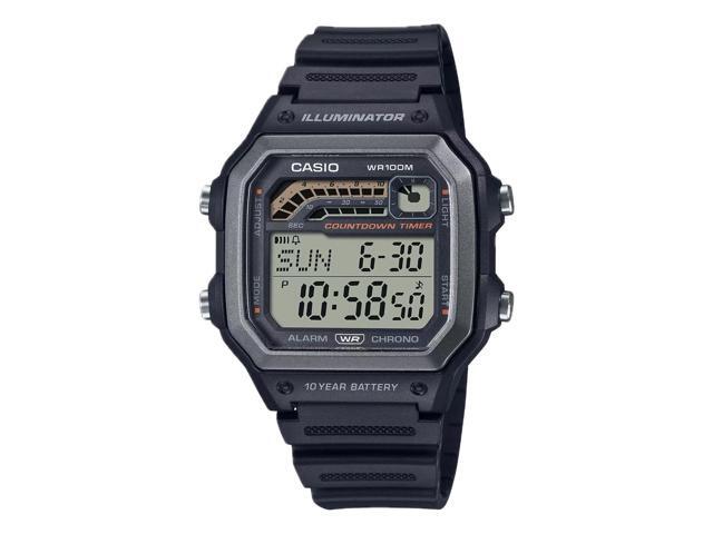 Click here for Casio Mens Digital Watch with Black Band - WS-1600... prices
