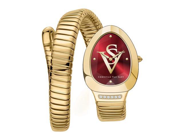 Click here for Christian Van Sant Womens Naga Red Dial Watch - CV... prices