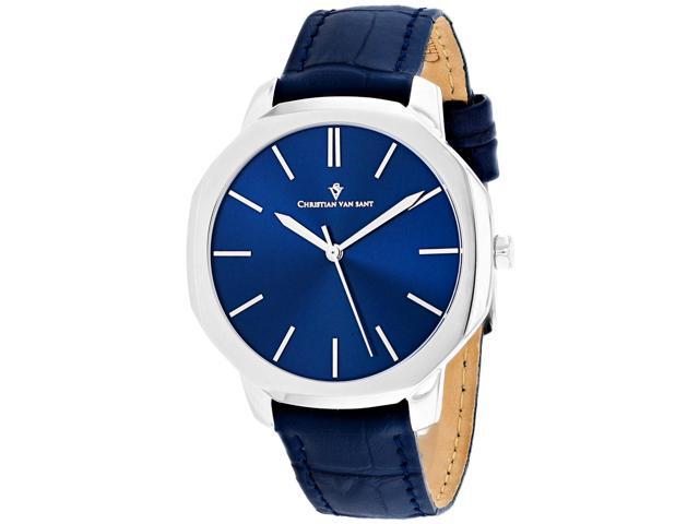 Click here for Christian Van Sant Mens Octavius Slim Blue Dial Wa... prices