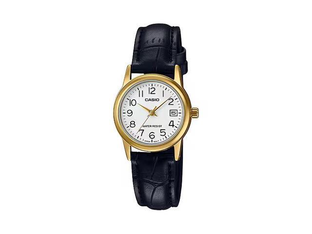 Click here for Casio Womens Gold Watch with White Dial and Black... prices