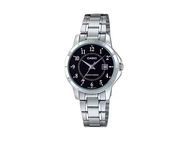 Click here for Casio Womens Silver Bracelet Watch with Black Dial... prices