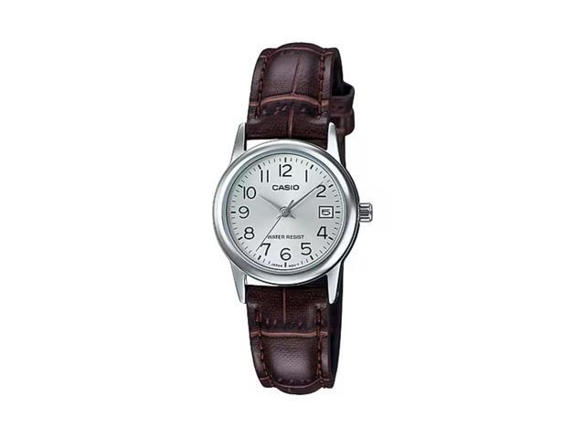 Click here for Casio Womens Silver Dial Watch with Brown Leather... prices