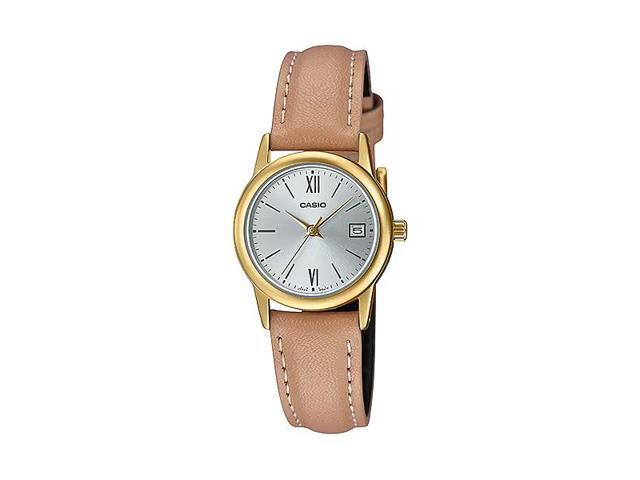 Click here for Casio Womens Beige Leather Watch with Silver Dial... prices