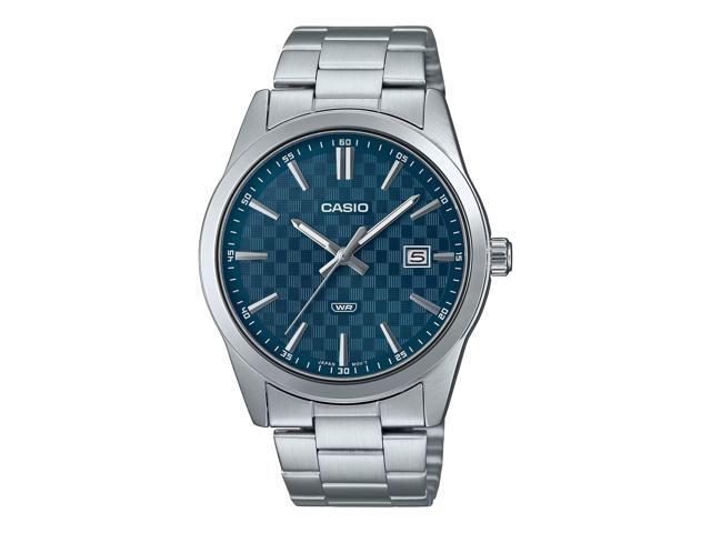 Click here for Casio Mens Silver Watch with Blue Dial - MTP-VD03D... prices