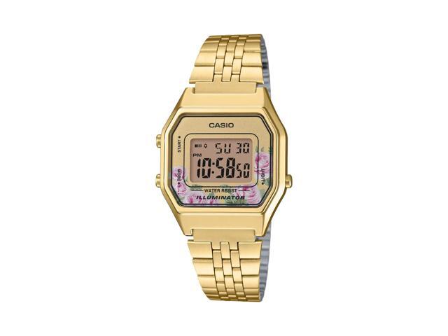 Click here for Casio Womens Digital Gold Watch with Floral Accent... prices