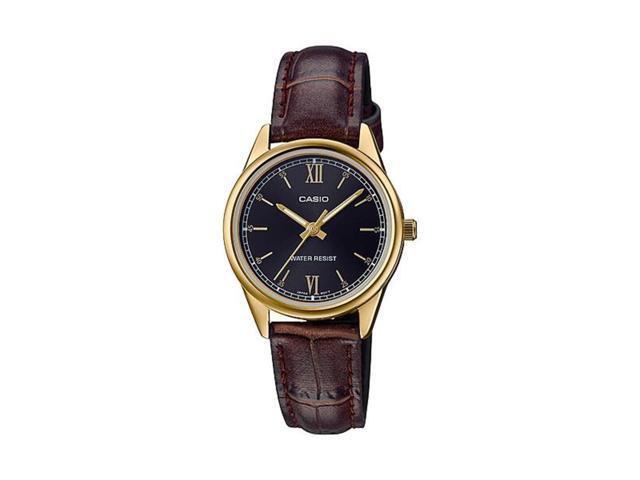 Click here for Casio Womens Gold Tone Analog Watch with Black Dia... prices