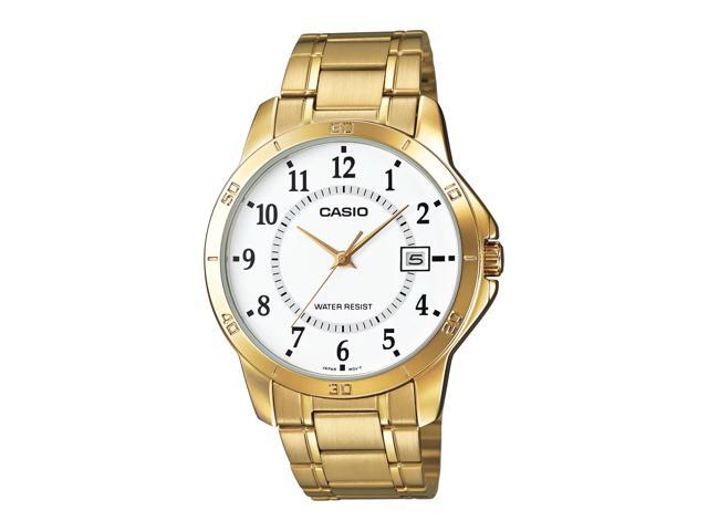 Click here for Casio Mens Gold Analog Watch with White Dial - MTP... prices