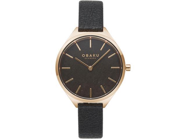 Click here for Obaku Womens Kaffe Black Dial Watch - V257LHVNRB prices