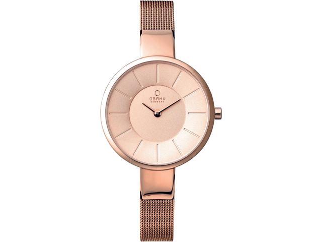 Click here for Obaku Womens Denmark Rose gold Dial Watch - V149LX... prices