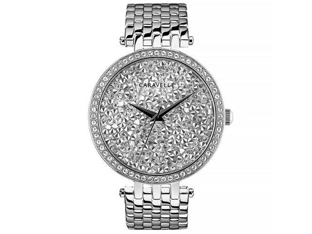 Click here for Caravelle Womens Crystal Silver Dial Watch - 43L20... prices