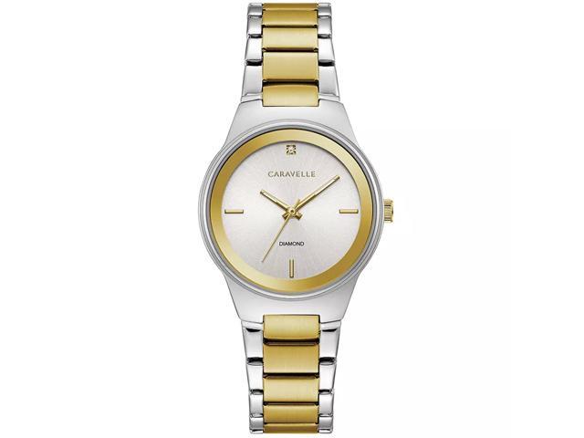 Click here for Caravelle Womens Modern Silver Dial Watch - 45P108 prices