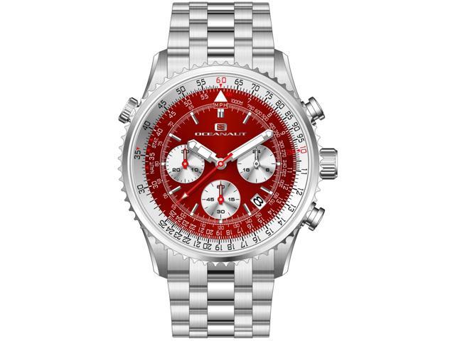 Click here for Oceanaut Mens Flight Red Dial Watch - OC0124 prices