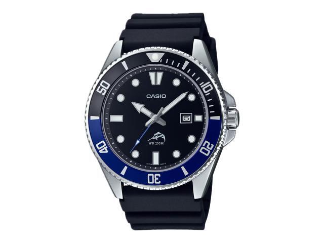 Click here for Casio Mens Black and Blue Bezel Dive Watch - MDV-1... prices