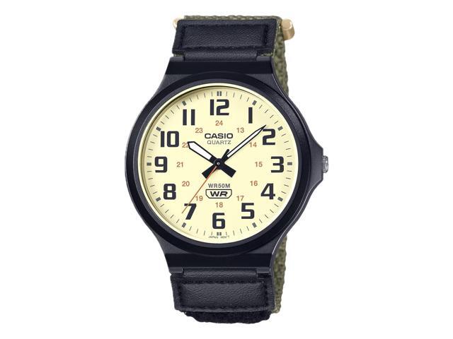 Click here for Casio Mens Cream Dial Watch with Black Resin Case... prices