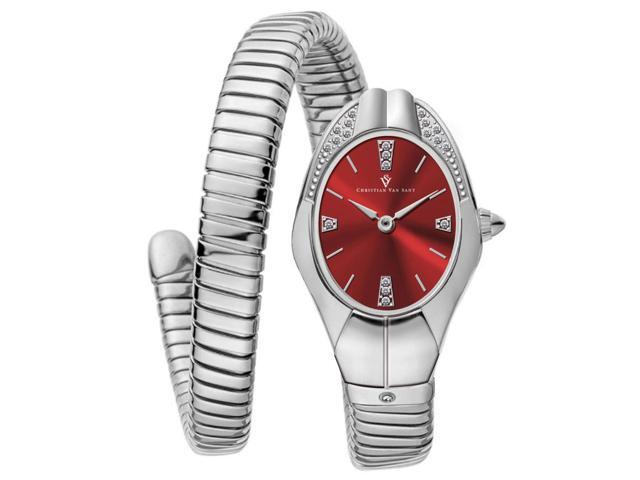 Click here for Christian Van Sant Womens Naga Red Dial Watch - CV... prices