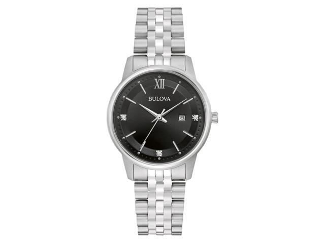 Click here for Bulova Womens Classic Black Dial Watch - 96P226 prices