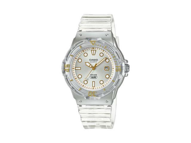 Click here for Casio Womens Transparent White Water-Resistant Wat... prices