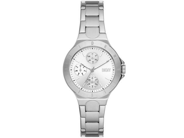 Click here for DKNY Womens Chambers Silver Dial Watch - NY6678 prices