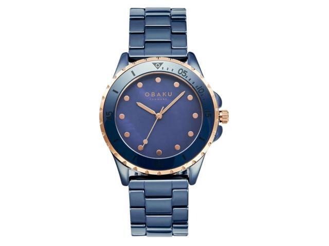 Click here for Obaku Womens Urt Lille Blue Dial Watch - V279LXSLC... prices
