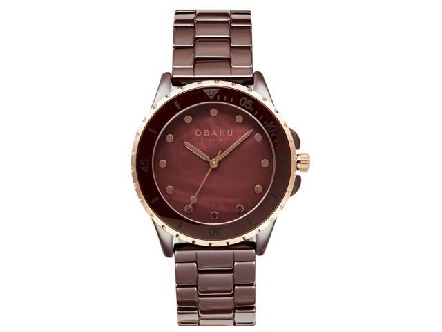 Click here for Obaku Womens Urt Lille Rose gold Dial Watch - V279... prices