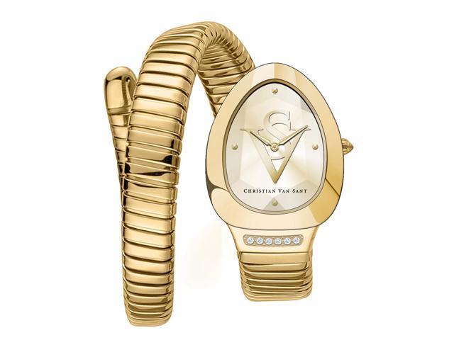 Click here for Christian Van Sant Womens Naga Gold Dial Watch - C... prices