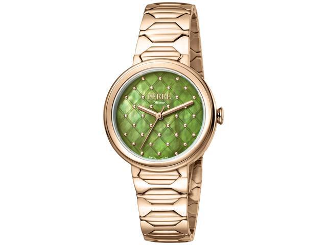 Click here for Ferre Milano Womens Classic Green Dial Watch - FM1... prices