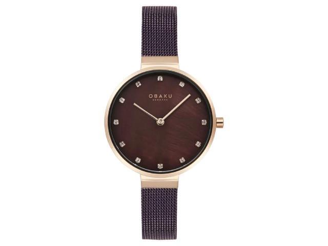 Click here for Obaku Womens Anemone Brown Dial Watch - V287LXVNMN prices